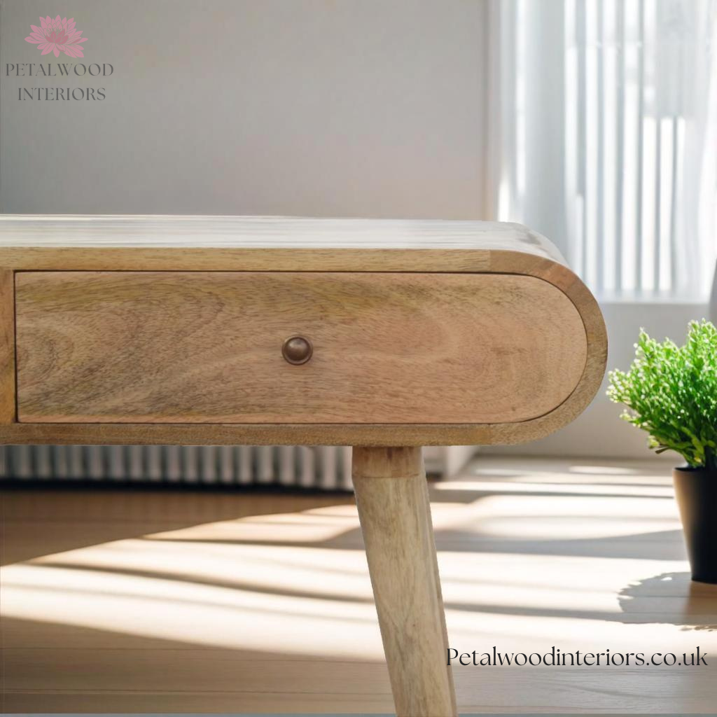 Solid Wood Console Table | Classic Finish | 90cm Wide | Wooden Legs ...