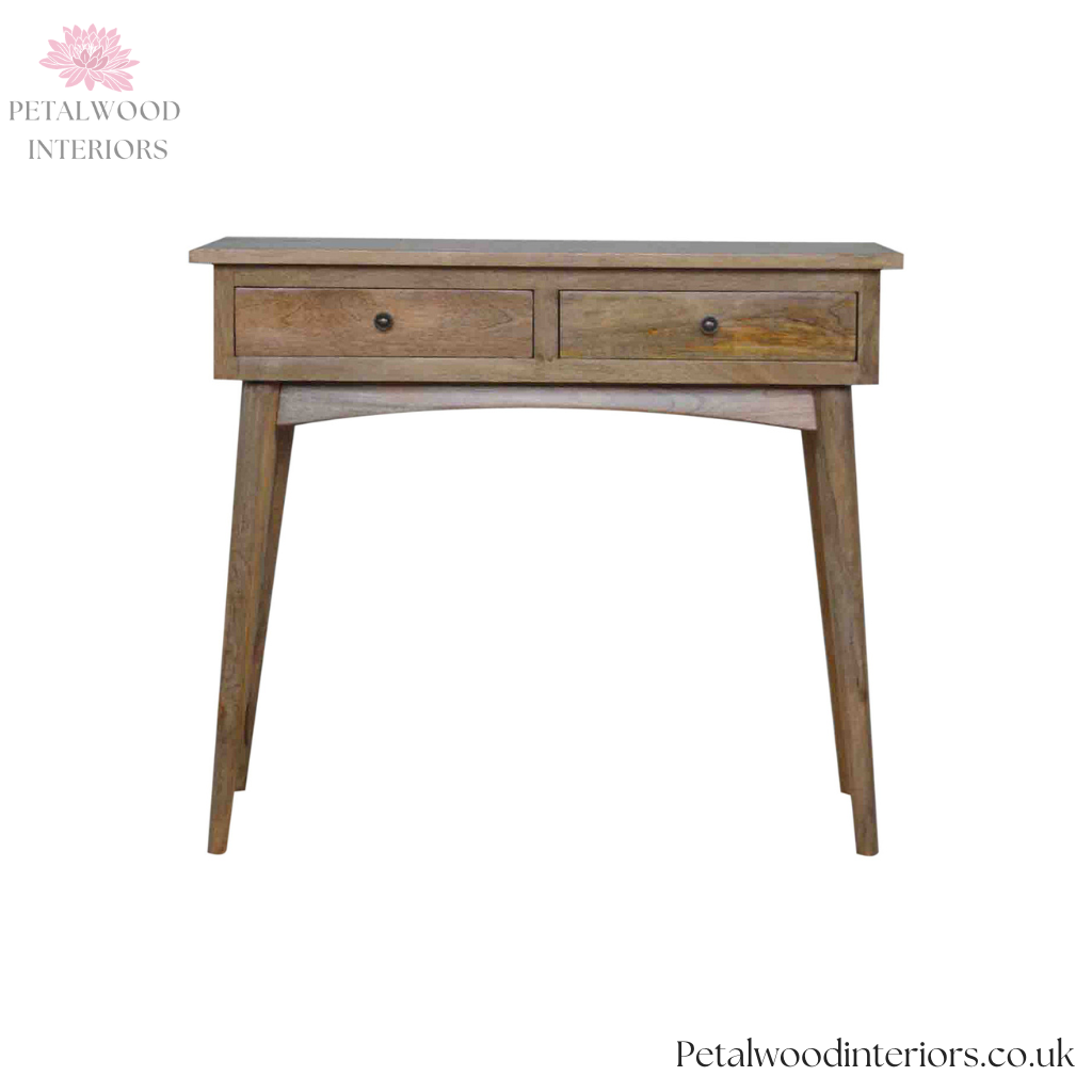 Solid Wood Console Table 78cm - 2 Drawers - Classic Design - Sustainab ...