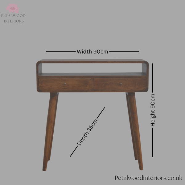 Dark Wood Console Table - Hallway & Entrance Table - Solid Wood ...